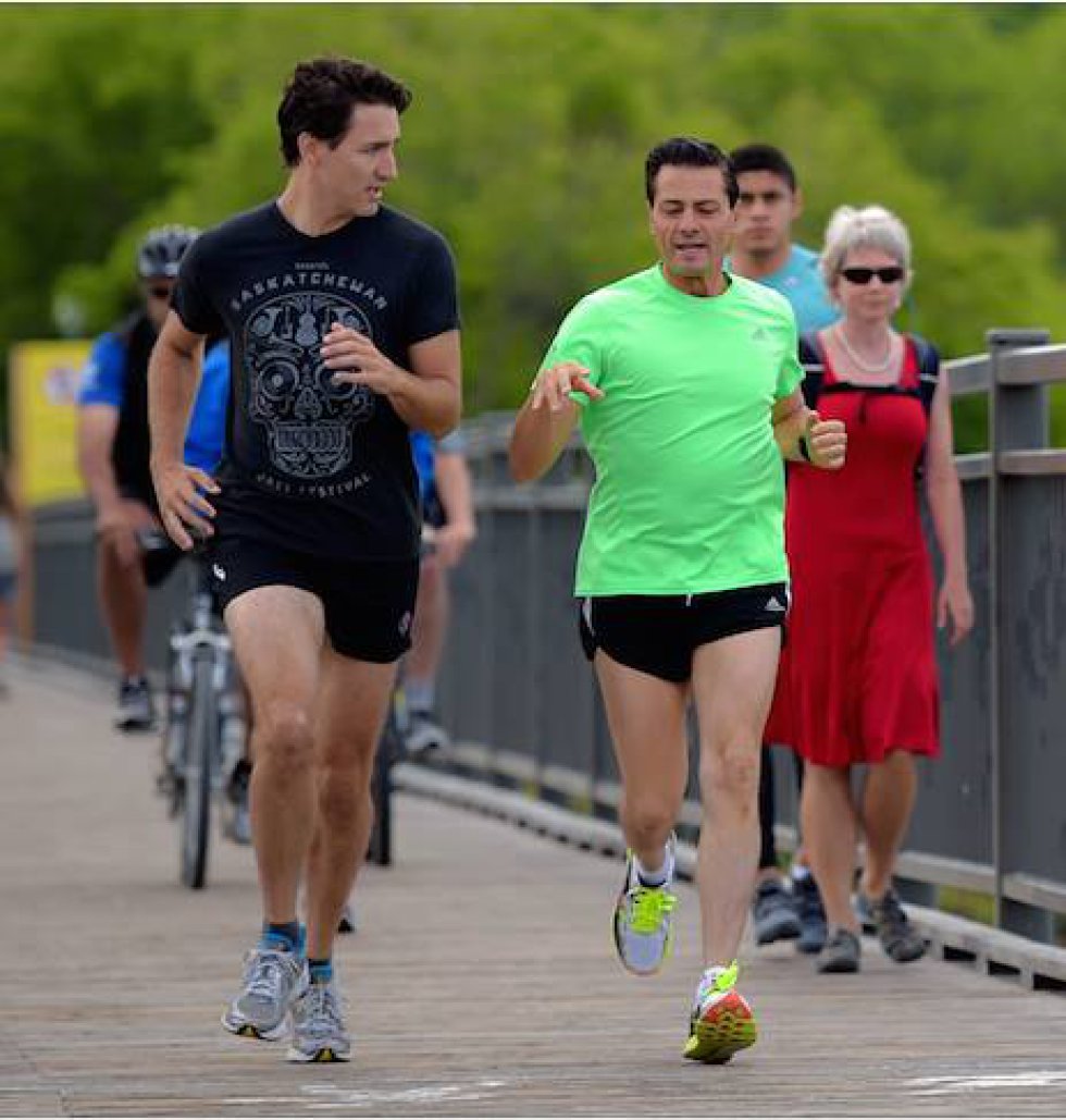 Peña Nieto sale a correr con Justin Trudeau y el internet ataca ...