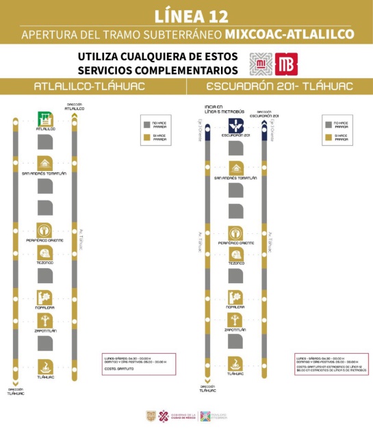 Reapertura del tramo elevado en Línea 12 del metro: Estaciones que ...